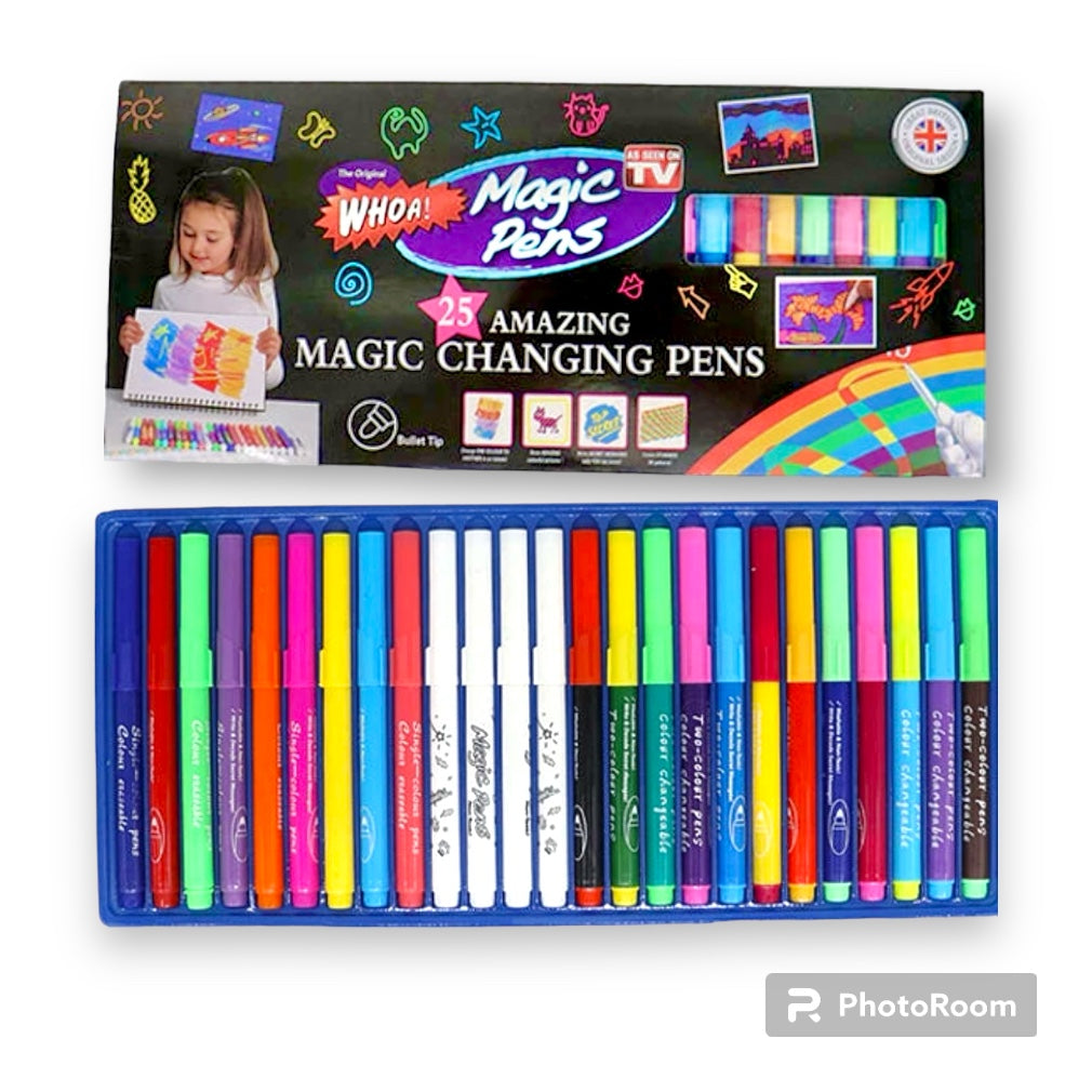 Set 25 Magic Pens Colors marcadores mágicos borrables y camb – Alto Blue